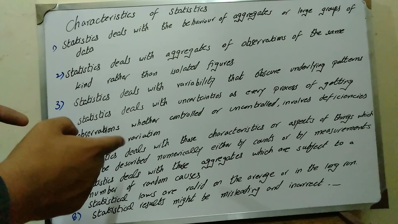 Characteristics of statistics B.Sc statistics Ch#1 lecture 2 - YouTube