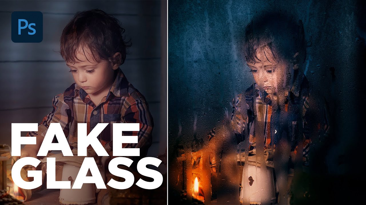 How to add fake glass very easy in few minutes? | Seen through wet ...