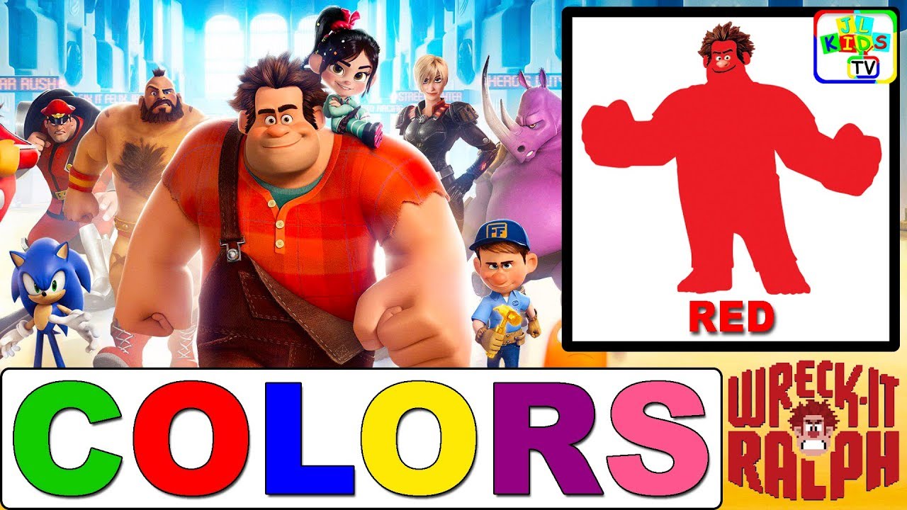 Learn Colors with Wreck-it Ralph for Kids, Children, Toddlers | Learn ...
