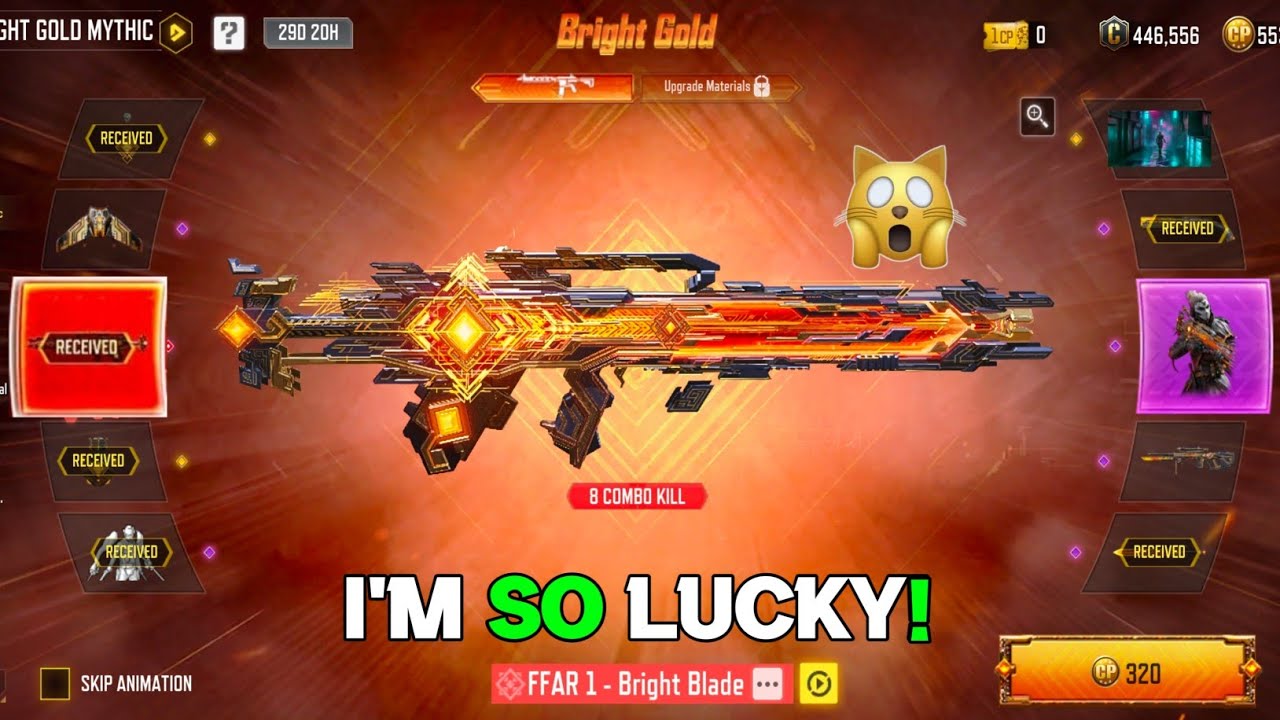 BUYING MYTHIC FFAR 1 BRIGHT BLADE COD MOBILE | BRIGHT GOLD MYTHIC LUCKY ...