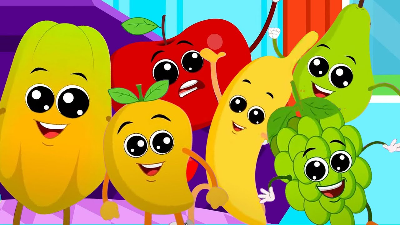 Ten Little Fruits, Learn To Count & Fruits Cartoon Video for Kids - YouTube