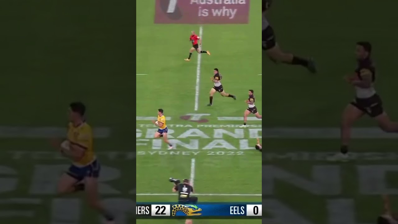 Dylan Edwards Incredible Tackle On Bailey Simonsson #shorts #nrl #panthersvseels - YouTube