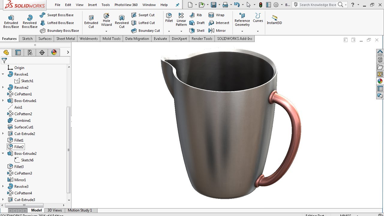 Mug Modeling - SolidWorks Tutorial - YouTube