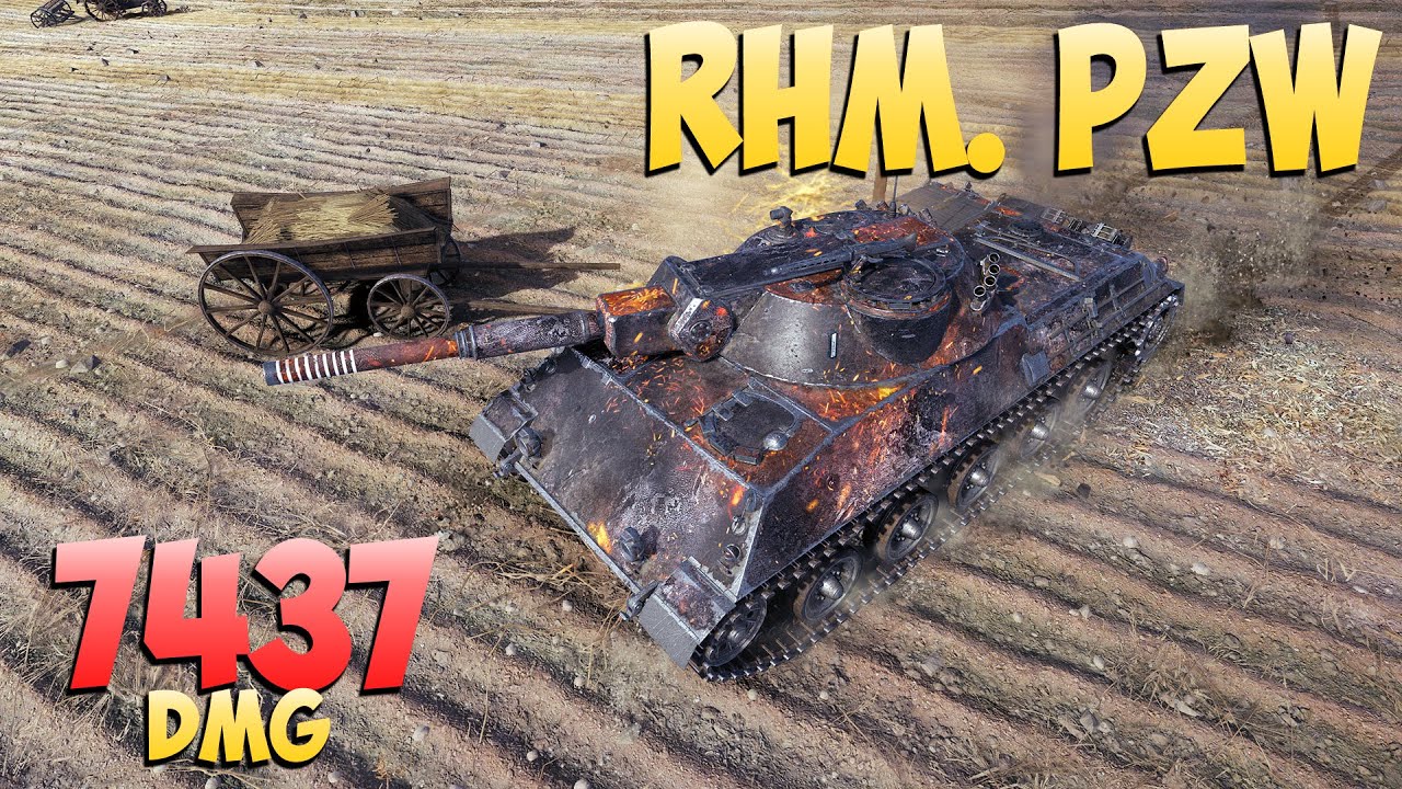 Rhm. Pzw - 9 Kills 7.4K DMG - Combat! - World Of Tanks - YouTube