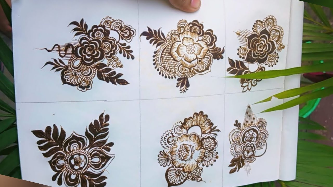 Bold Floral Bunch (6) Different Type of Floral Bunch#mehndi #henna # ...