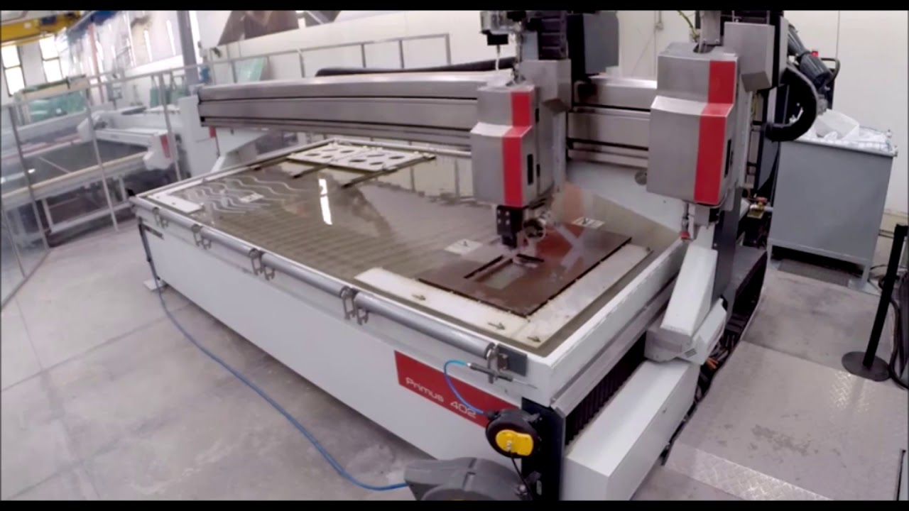 Water Jet CNC - Primus 5 axis cutting Dekton - YouTube
