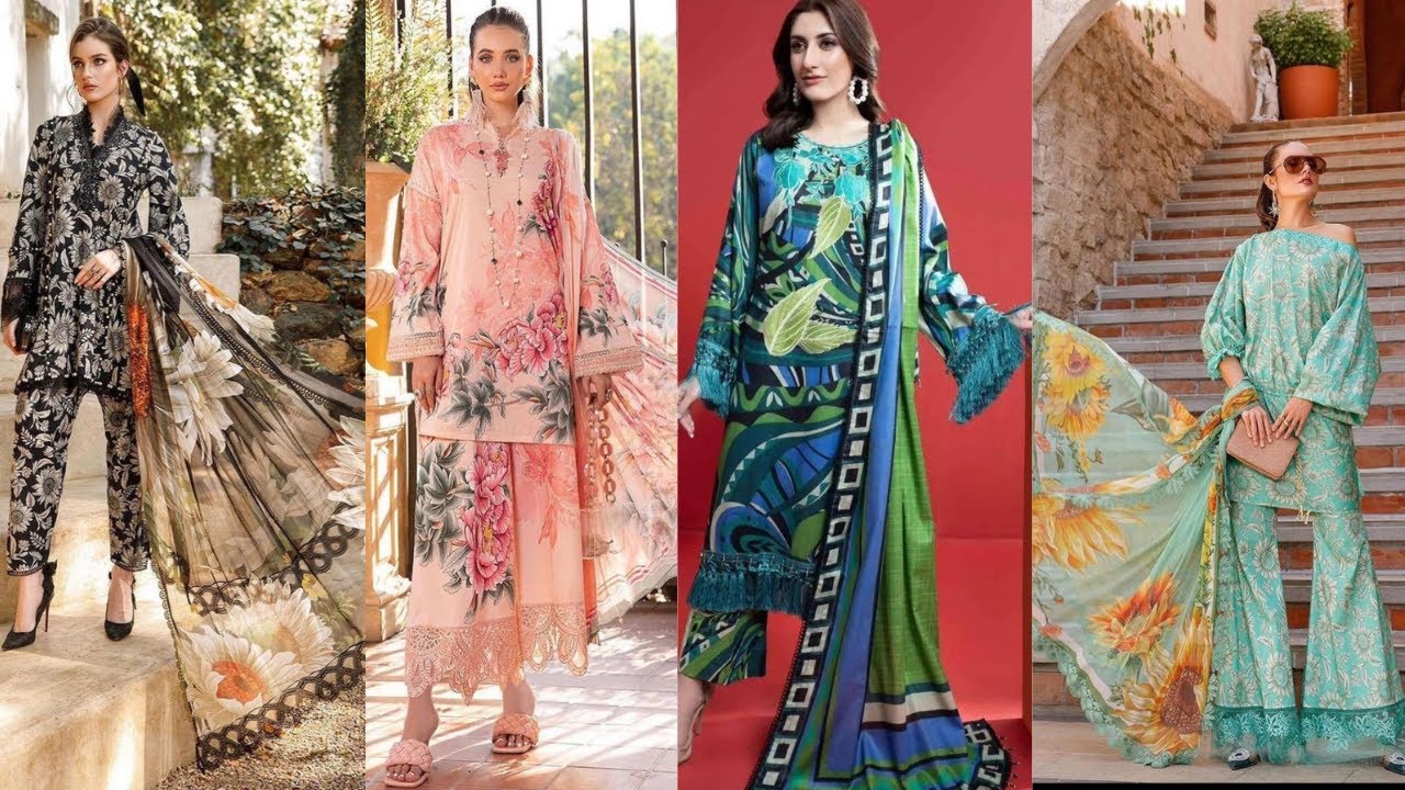 Latest 3 Piece Same Print Designs |Same print Shalwar Kameez Designs |A ...