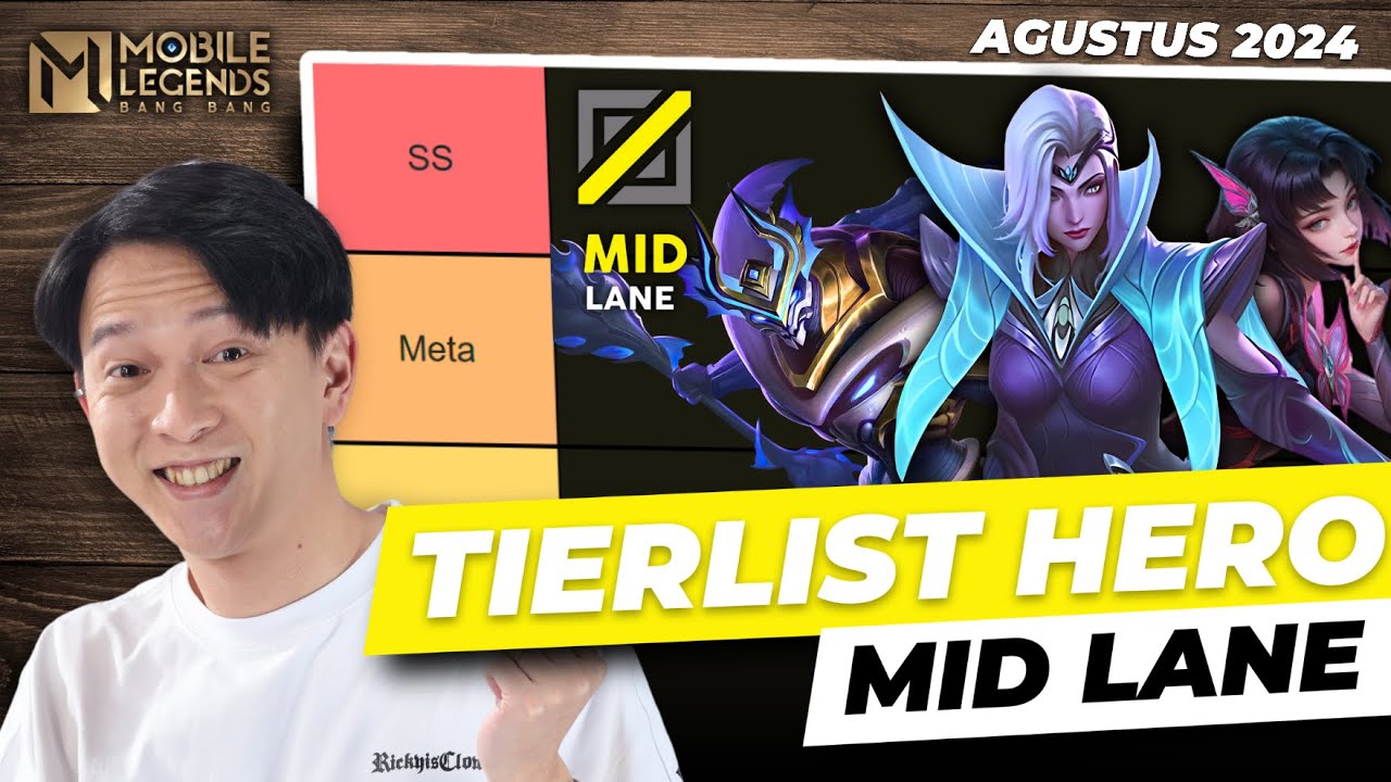 TIER LIST HERO MID LANE DI BULAN AGUSTUS! - MLBB INDONESIA - YouTube
