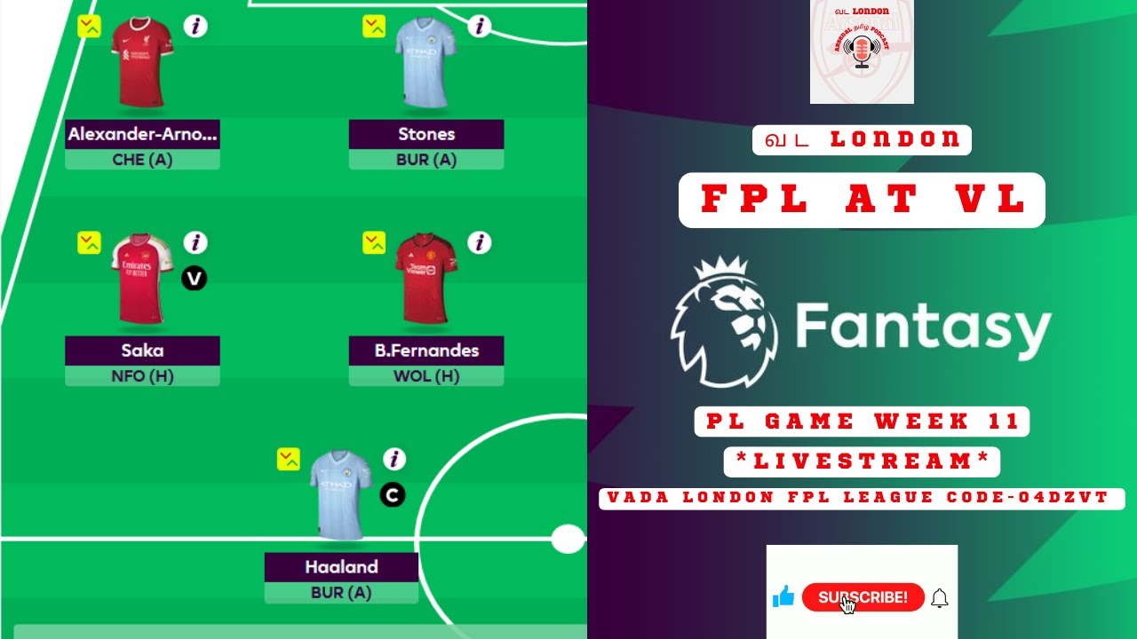 Fantasy Premier League Game Week 11 Suggestions - Livestream - YouTube