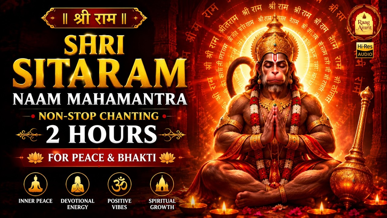 Shri Sitaram Naam Mahamantra Jaap | 2 Hours Non-Stop Chanting for Peace ...