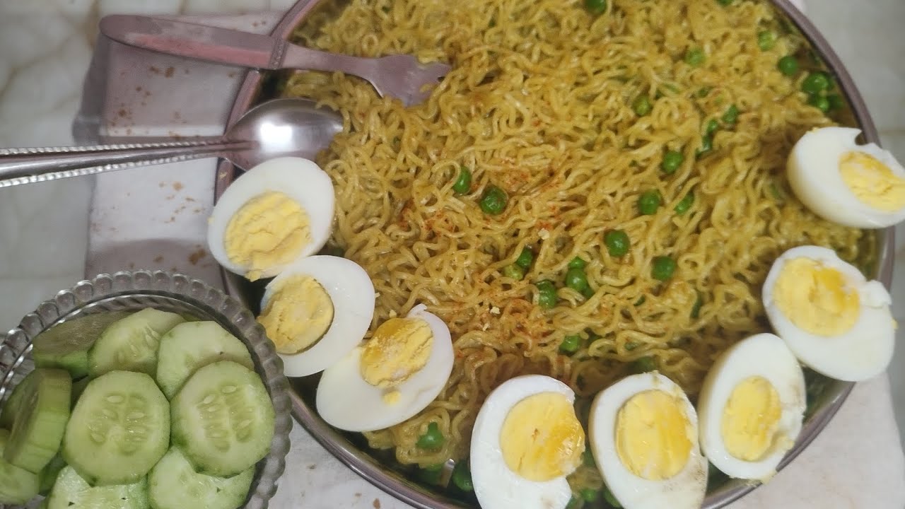 Maggi, egg boil and cucumber || Eating show || - YouTube