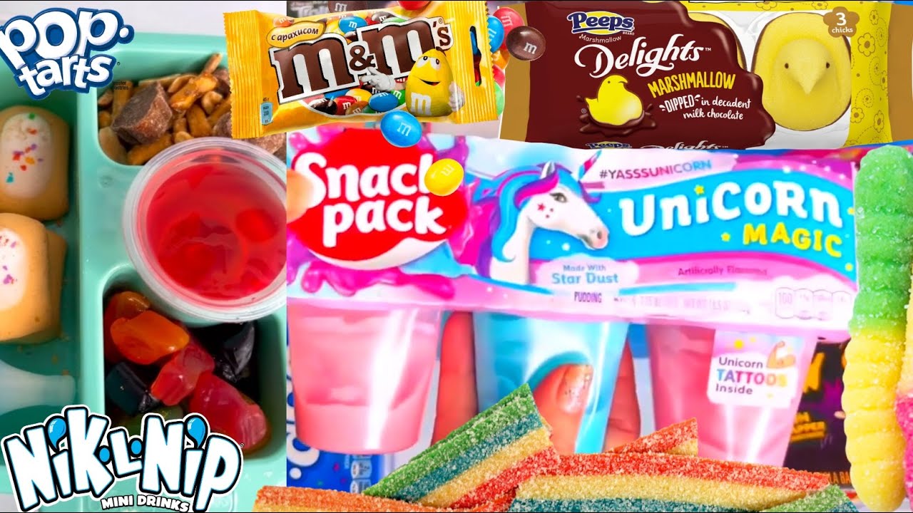 New 101 Candy & Snacks PACKING Rainbow Pink Purple Yellow Gold Red Blue ...