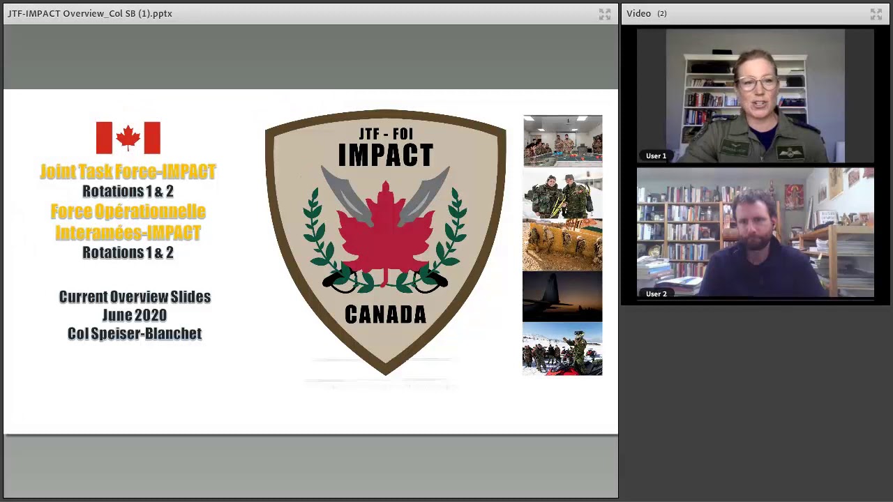 A Conversation on Operation IMPACT with Col. Jamie Speiser-Blanchet ...