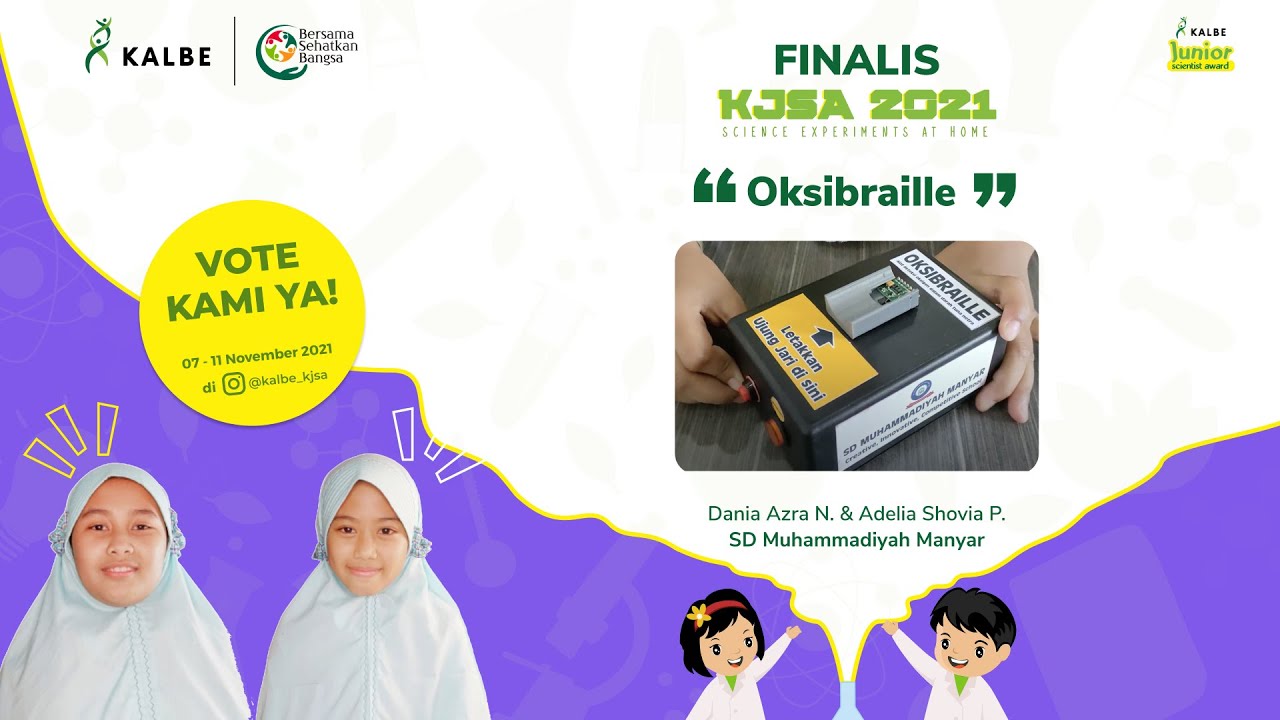 Finalis KJSA 2021 - Dana dan Adellia - Oksibraille - YouTube