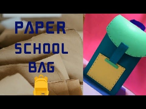How to make School paper bag || Easy paper School bag ||🙂 - YouTube
