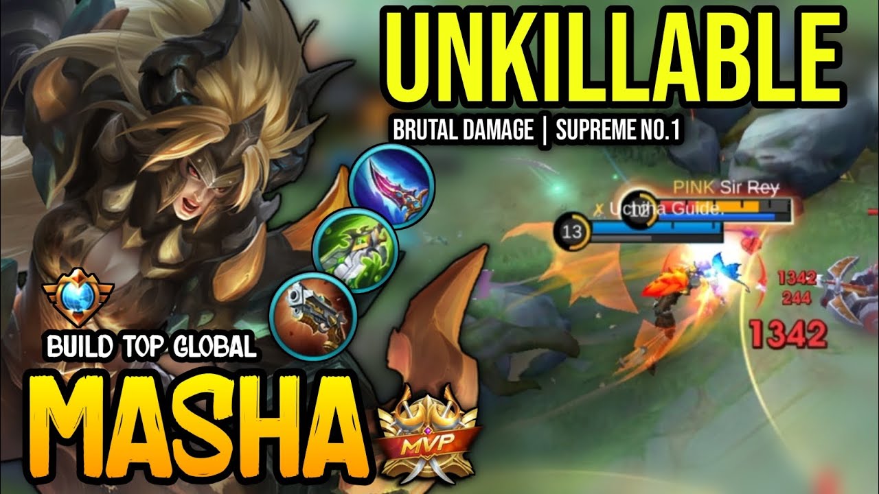 MASHA BEST BUILD 2024 | BUILD TOP GLOBAL MASHA GAMEPLAY | MOBILE ...