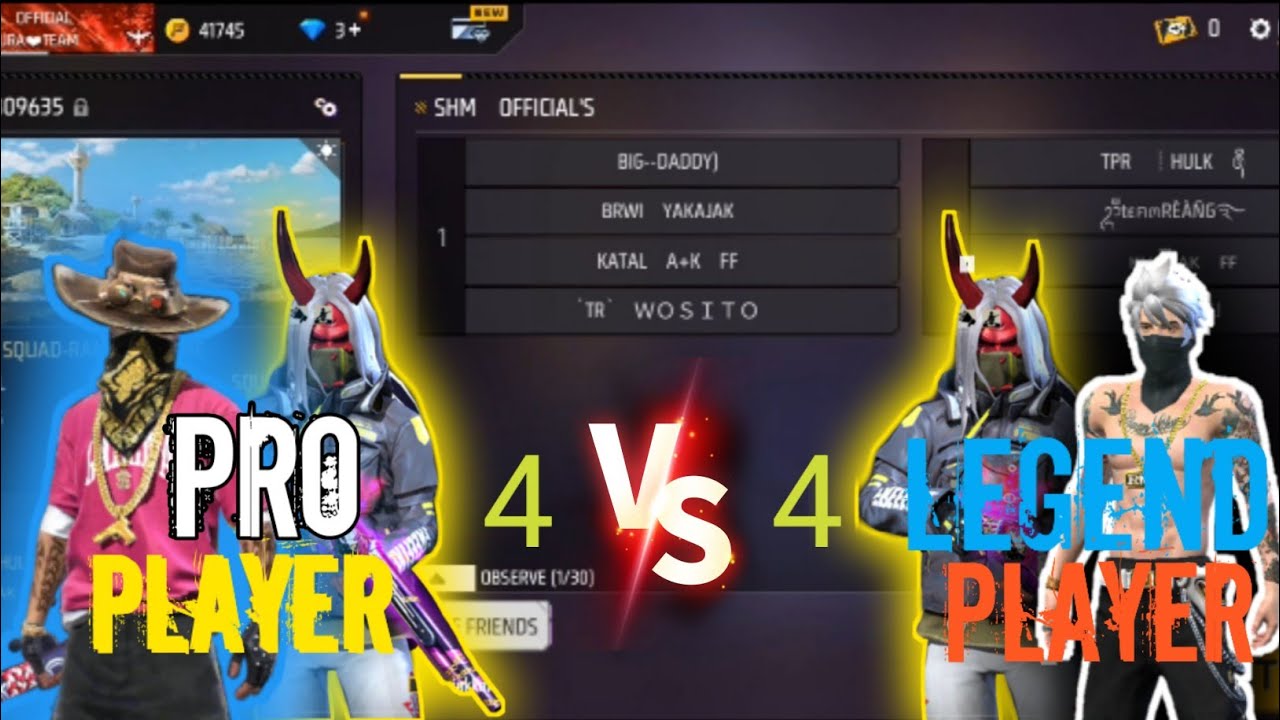 How to free fire pro player Vs legend player Custom gamplay 🙏 ...