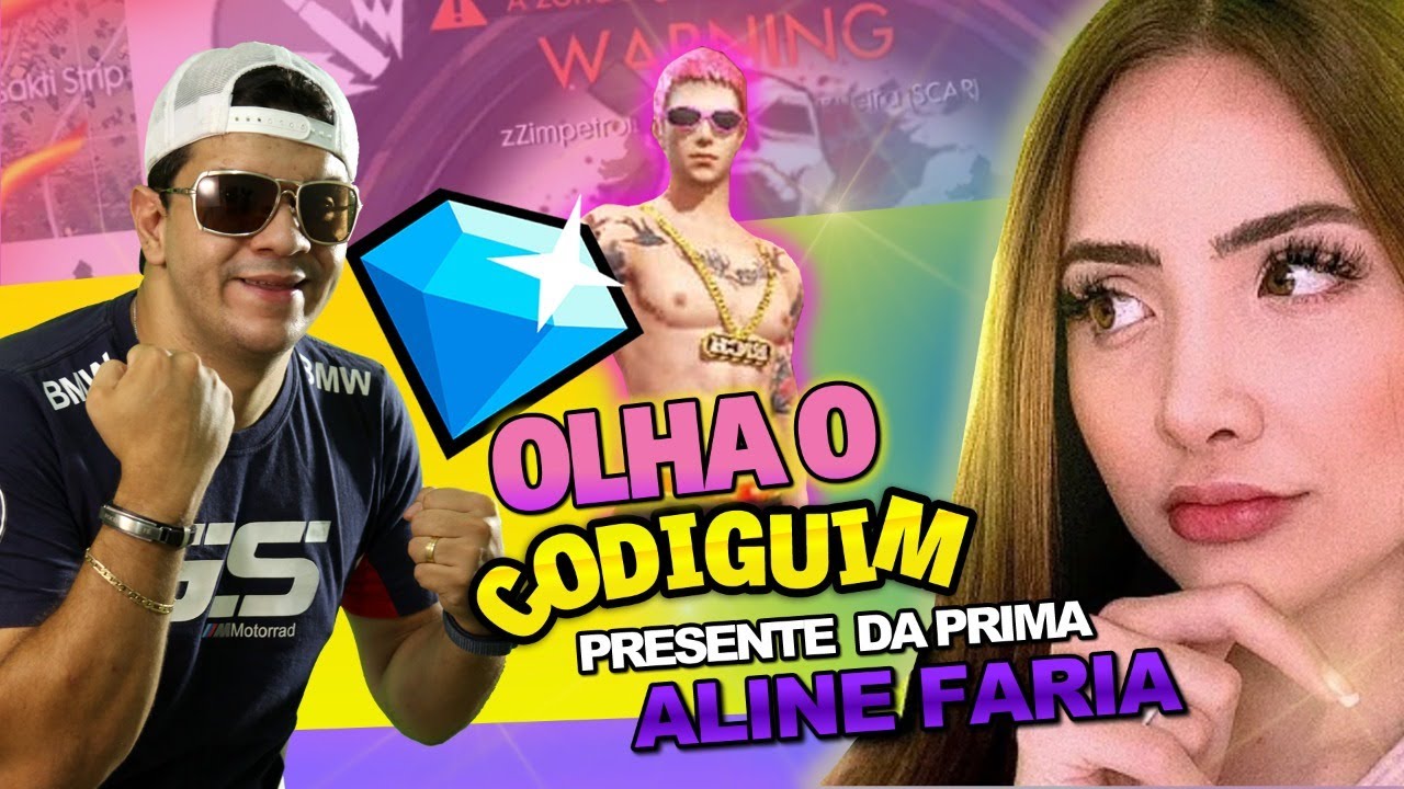 🔴FREE FIRE AO VIVO🔴+CODIGUIM PRESENTE DA PRIMA ALINE FARIA💎SALA ...
