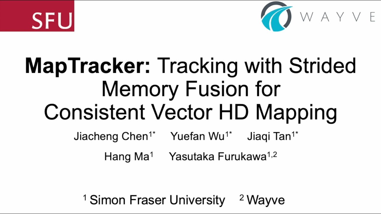 MapTracker: Tracking with Strided Memory Fusion for Consistent Vector HD Mapping - YouTube