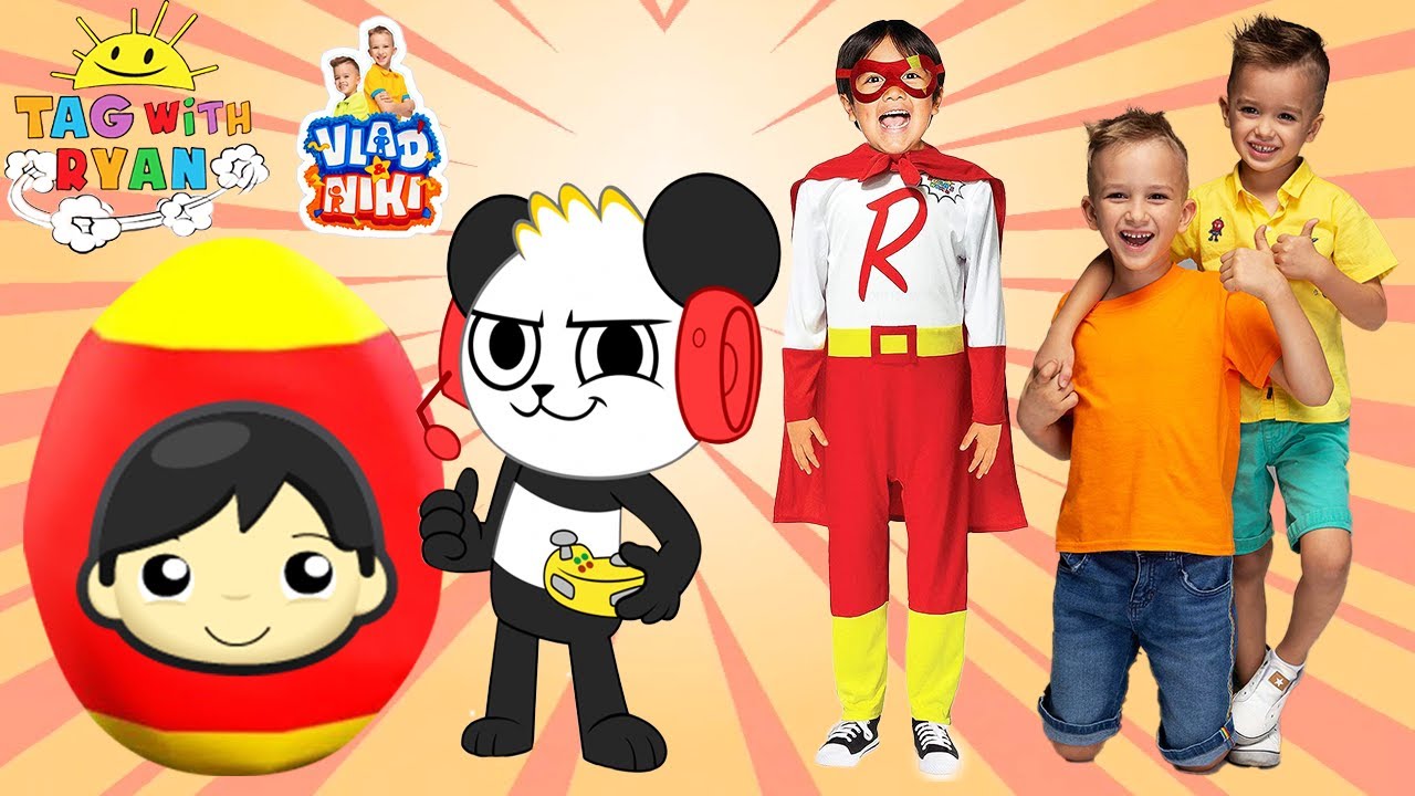 Tag with Ryan vs Vlad and Niki Run Mystery Surprise Egg Search Video ...