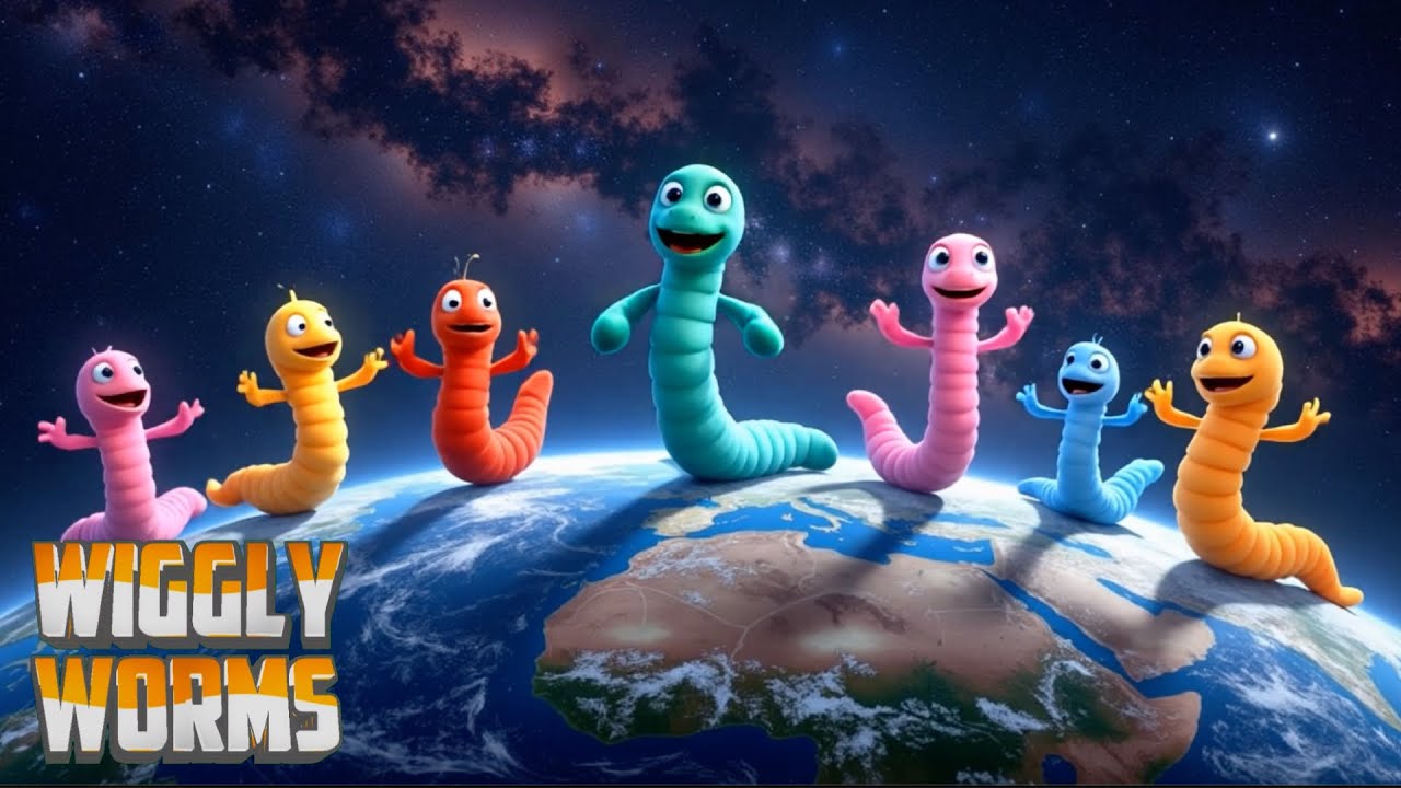 Worms In Space | Nursery Rhymes & Kids Songs | @WigglyWormsTV - YouTube