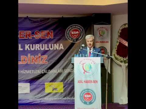Adil Haber-Sen Genel Başkanı Çetin Örnek, Adil Haber-Sen 2. Olağan Genel Kurulunda Konuştu.