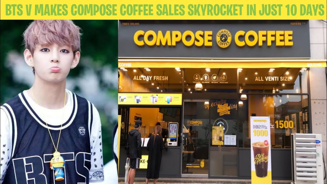 BTS V Makes Compose Coffee Sales Skyrocket in Just 10 Days - YouTube