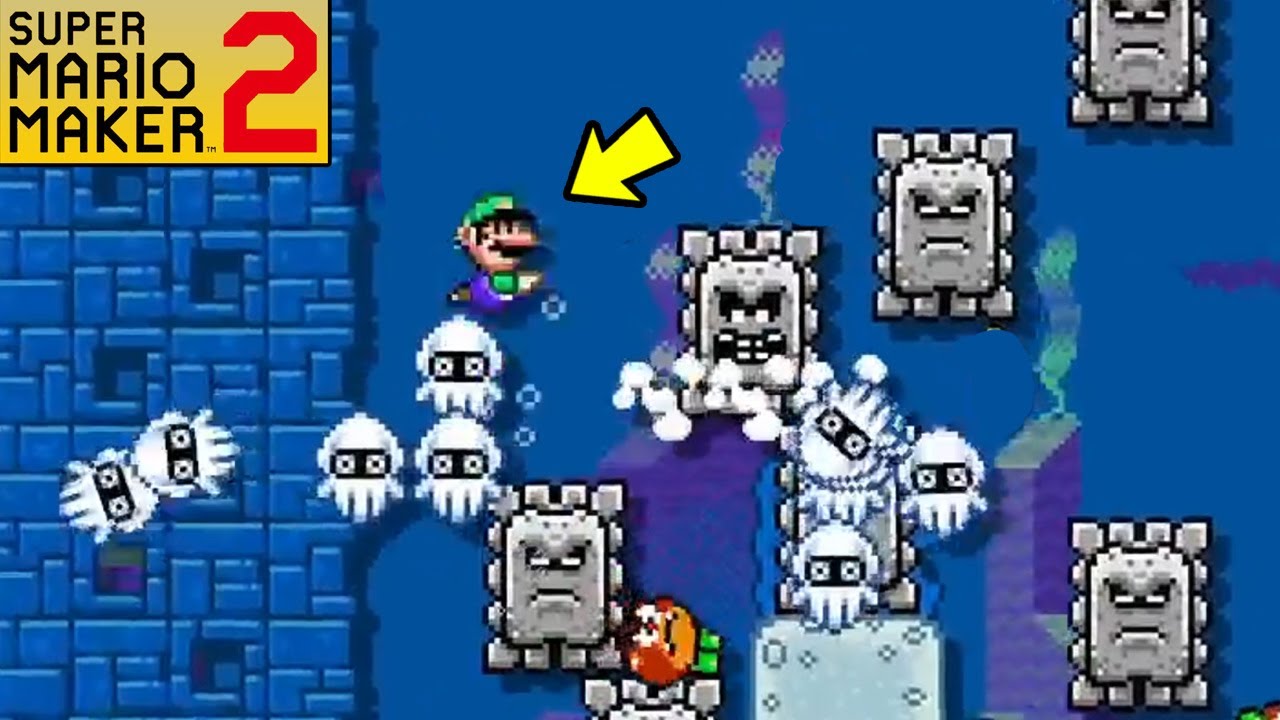 New Challenge: Uncleared Expert WATER Levels - Super Mario Maker 2 ...