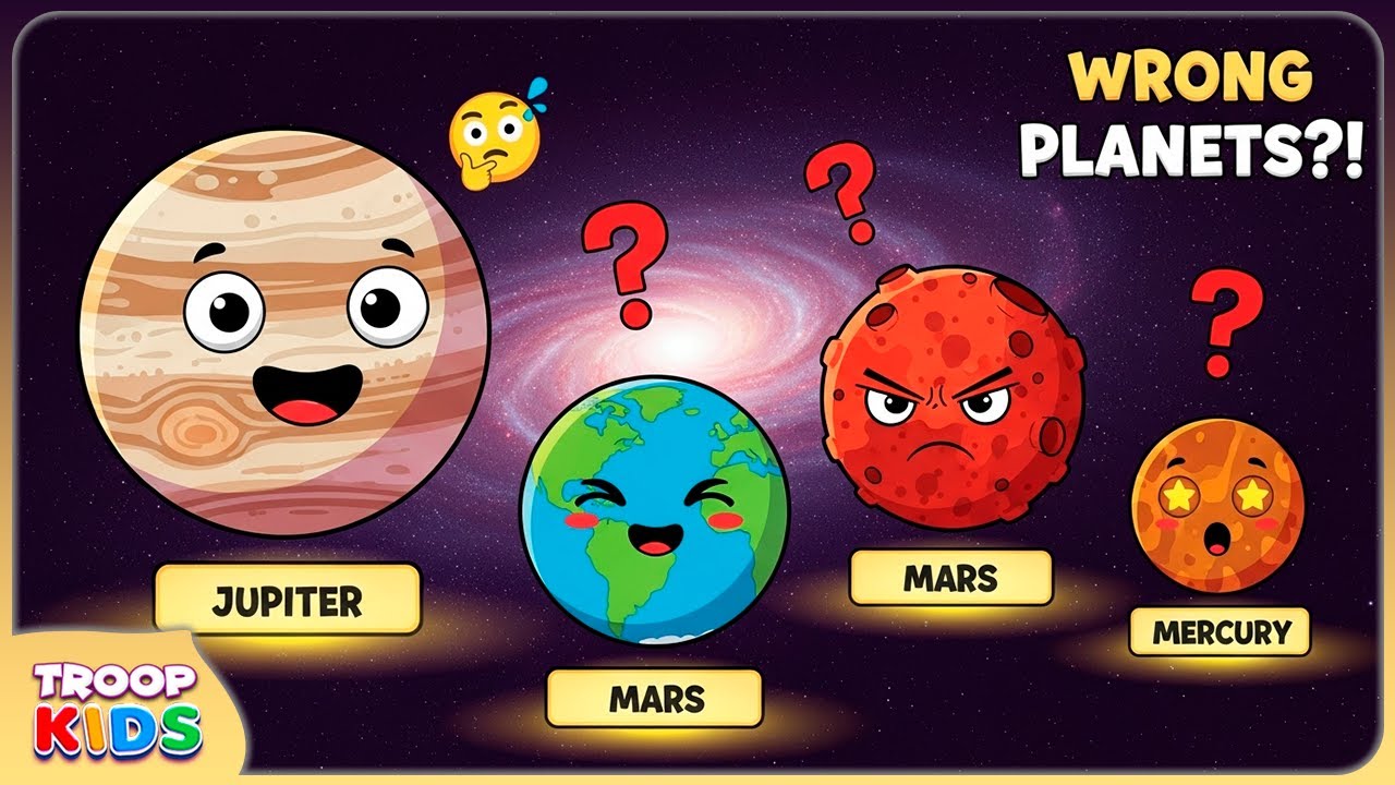 Planets Order for Kids | Wrong Planets for Jupiter Mars Earth and ...