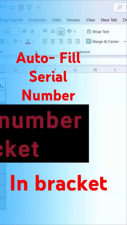 "How to Auto-Fill Serial Numbers in Brackets (1), (2), (3) in Excel!" #excel #exceltips #tricks ...