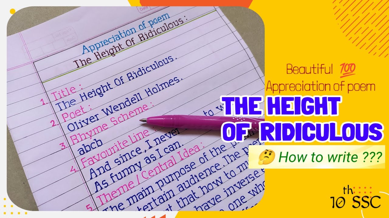 The Height Of Ridiculous Appreciation Of Poem How To Write the-height-of-ridiculous-appreciation-of-poem-how-to-write