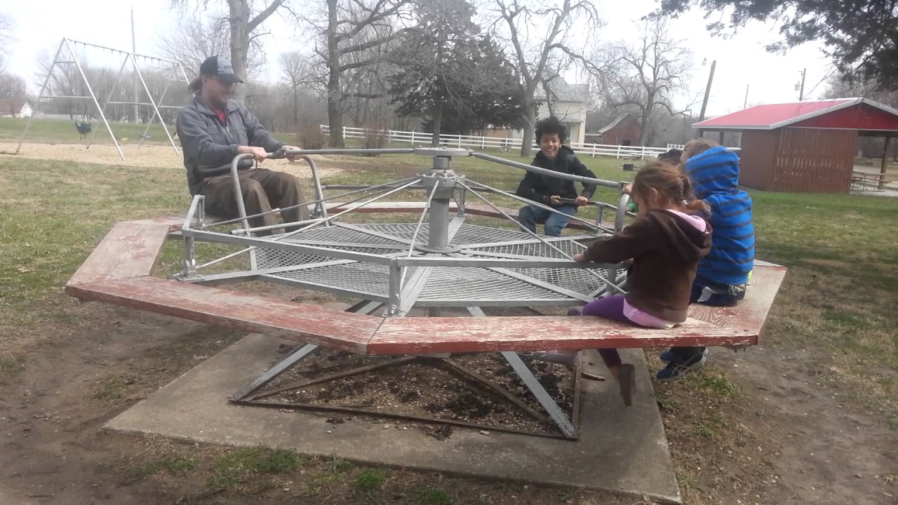 Pull-A-Way Game Time merry go round - YouTube