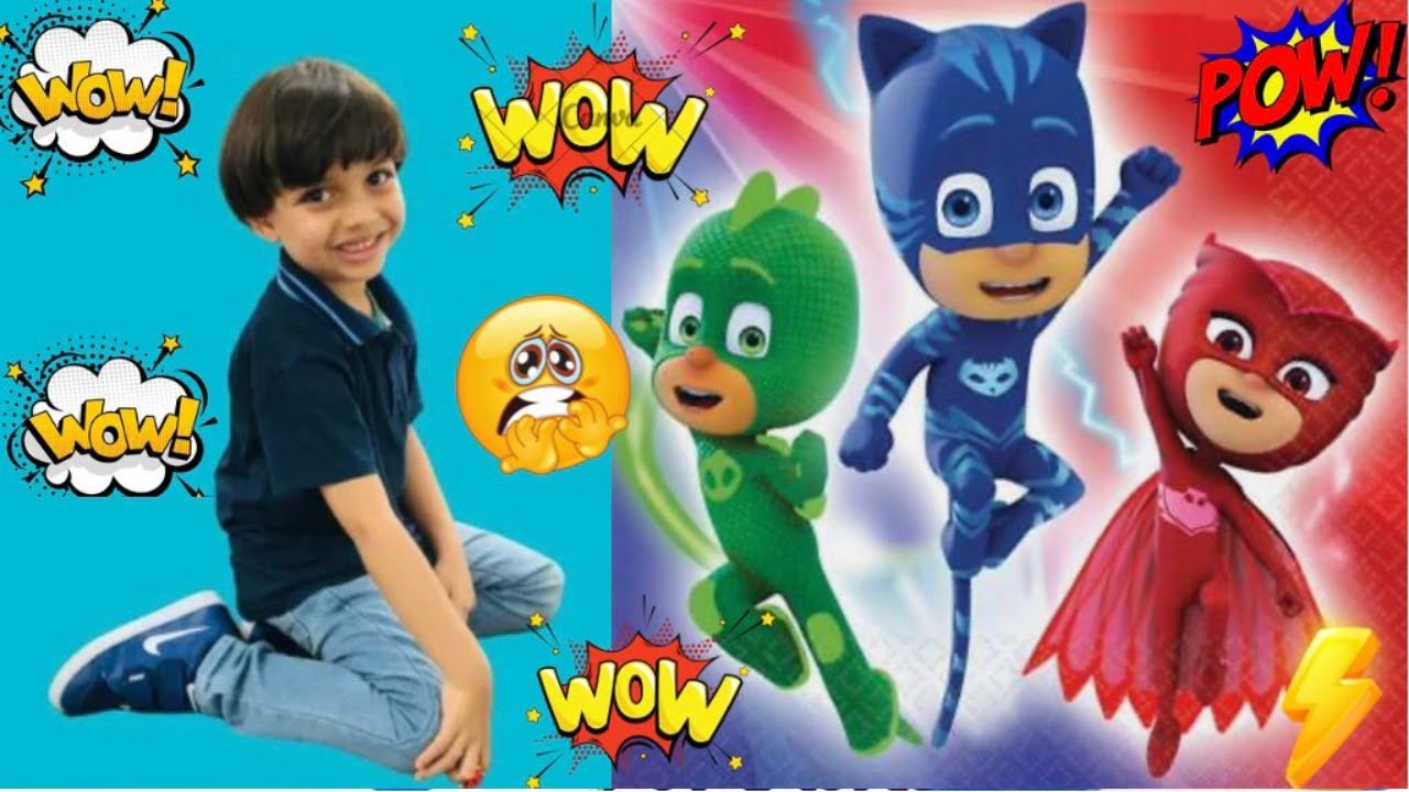 Benjamin e Sapinho Croc Croc Brincam de PJ MASKS SUPER HERÓIS e Ajudam ...