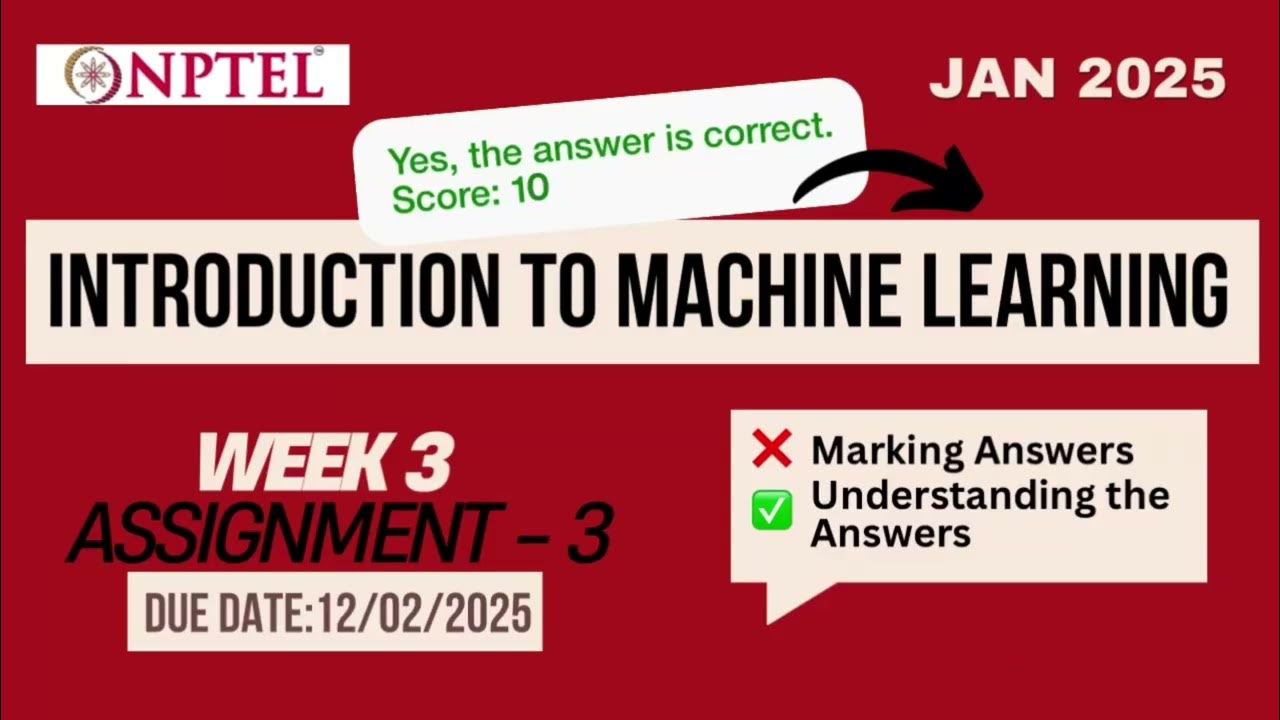 Introduction to machine learning Nptel week 3 assignment 3 202| Nptel | Swayam - YouTube