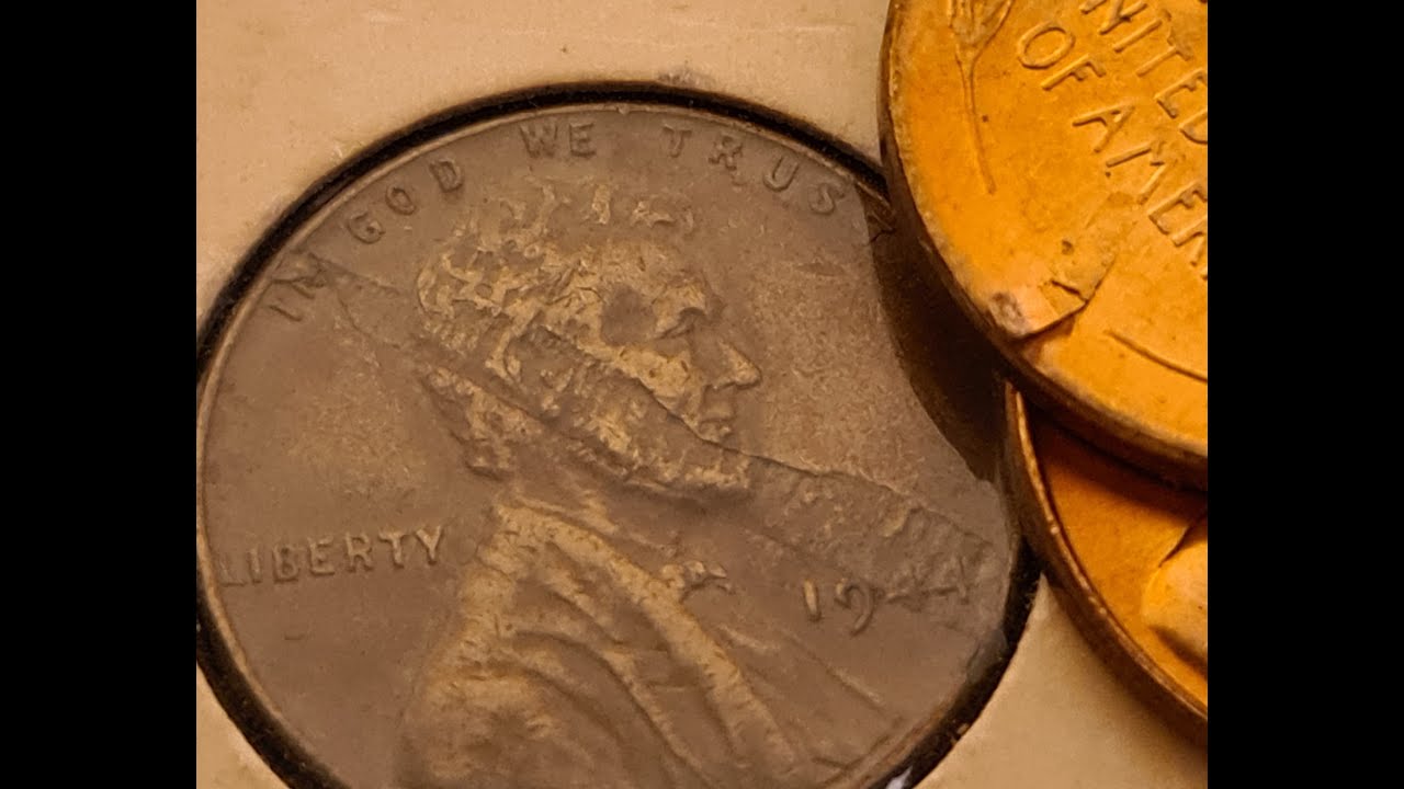 Lamination Error Pennies, 1944 p & 1957 d - YouTube