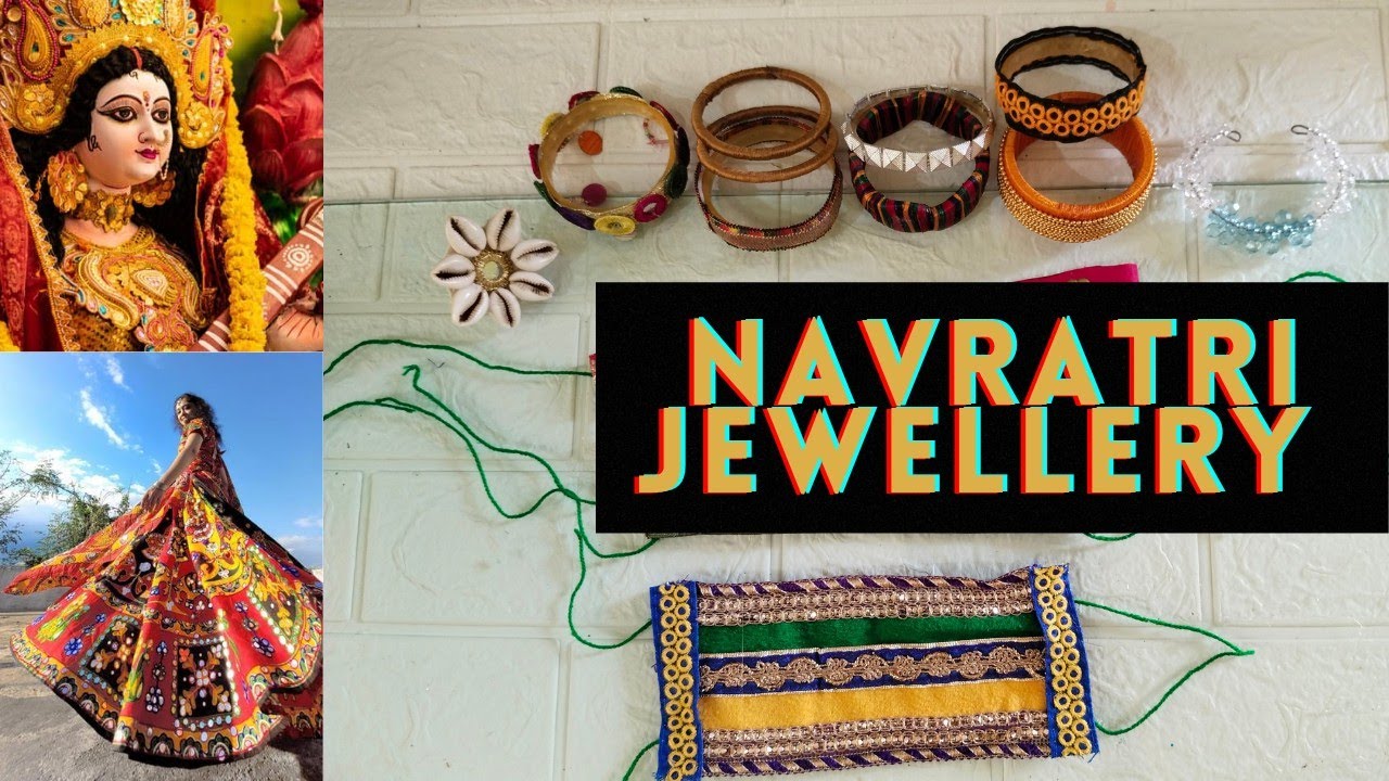 15+ Handmade navratri jewellery making at home / garba special ...