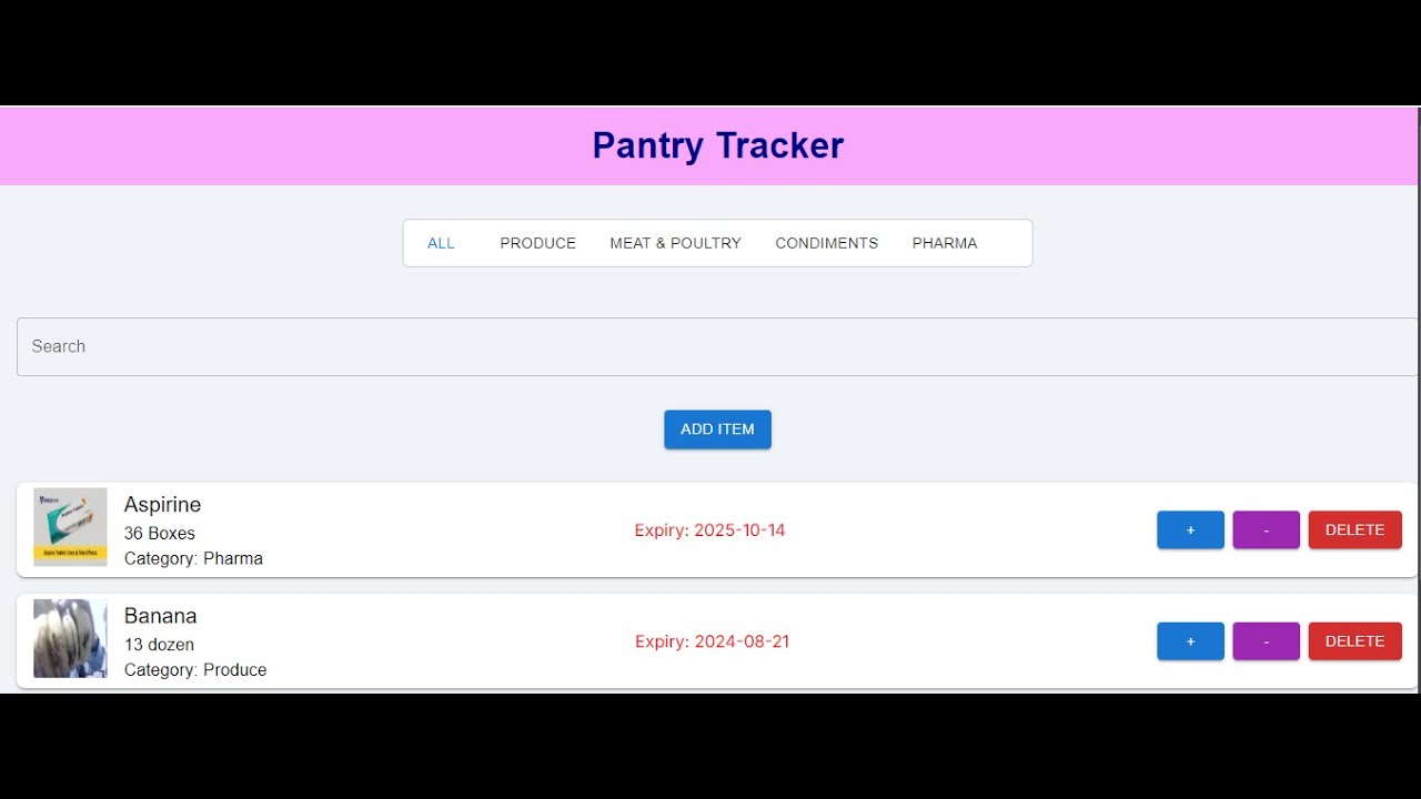 Pantry Tracker: Efficient Pantry Management System Demo - YouTube