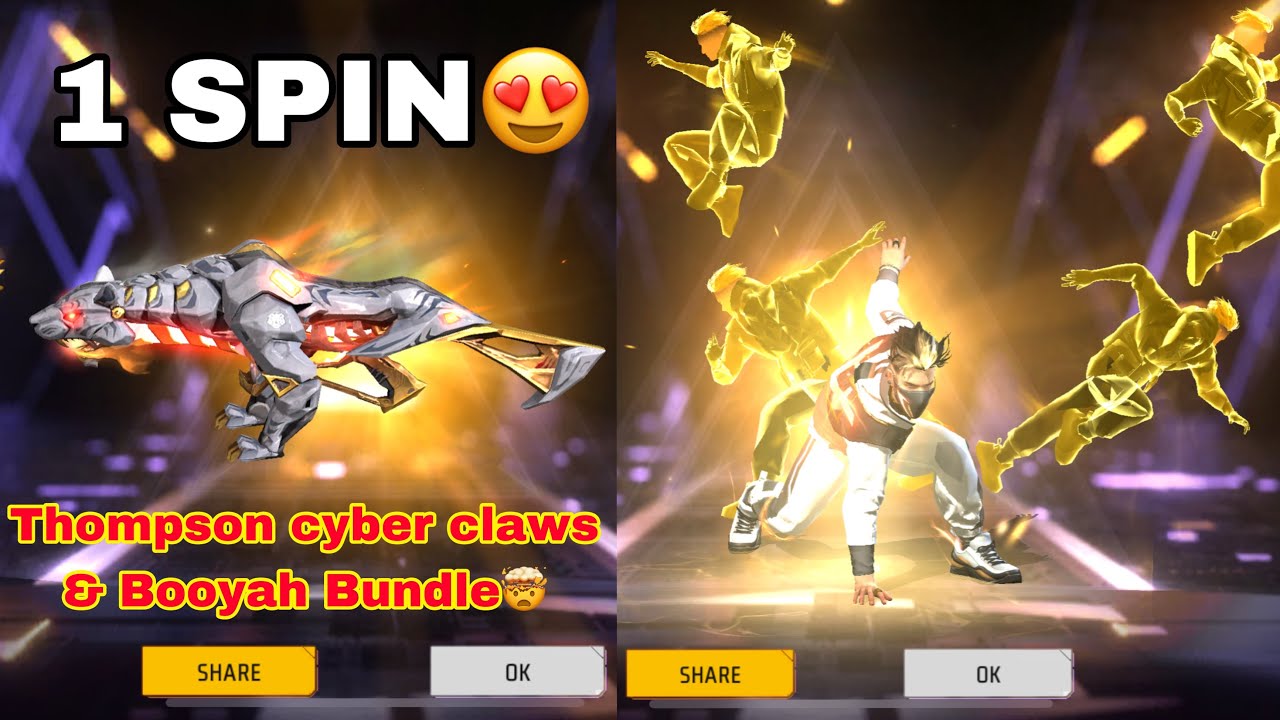 New Thompson cyber claws gun skin in free fire max | New event free ...
