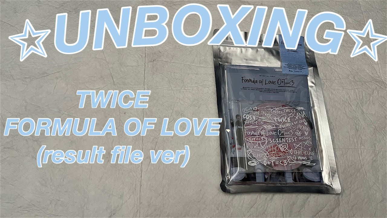 twice (트와이스) formula of love result file ver unboxing !☆ - YouTube