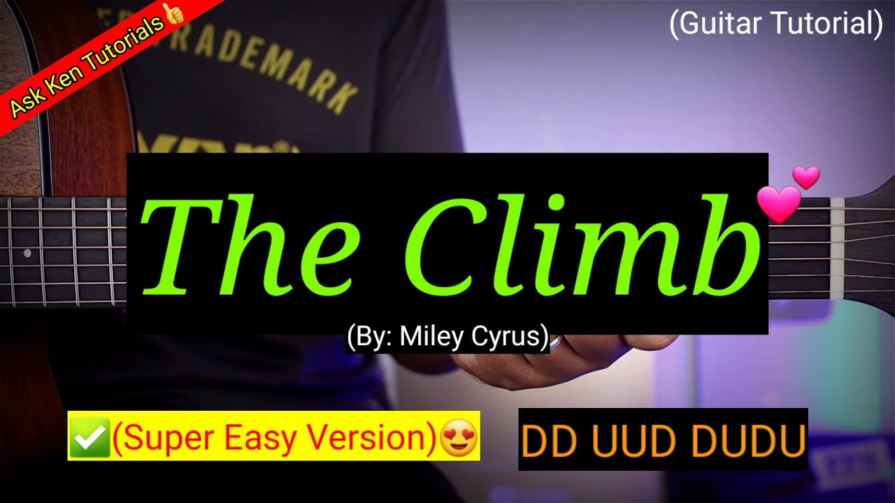 The Climb - Miley Cyrus (EASY CHORDS)😍 | Guitar Tutorial - YouTube