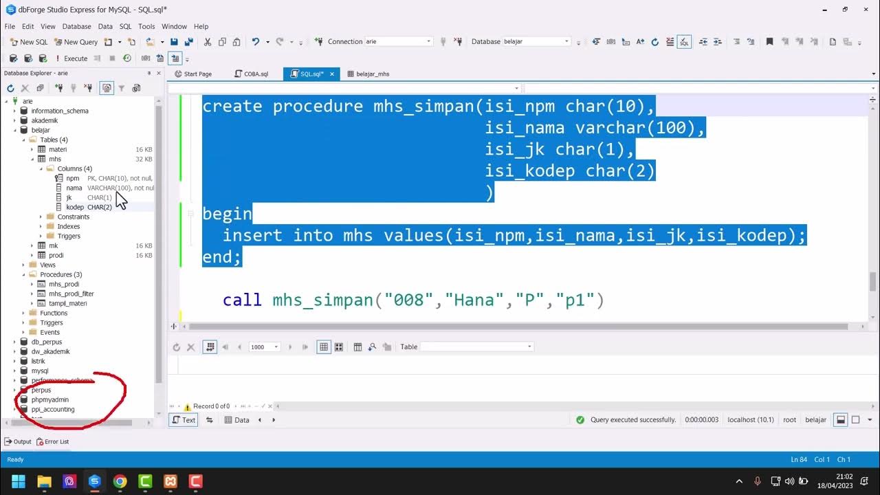 Stored Procedure Insert Data - YouTube