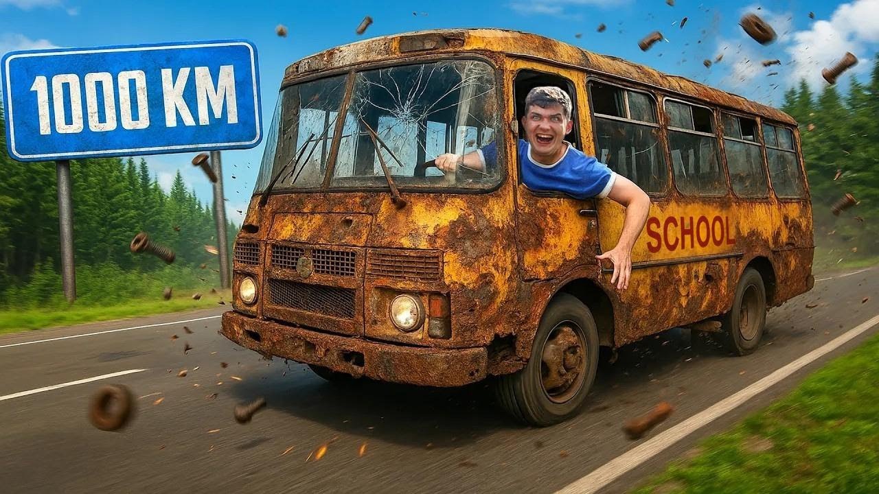 Driving 620 Miles in a Rusty Old School Bus! - YouTube