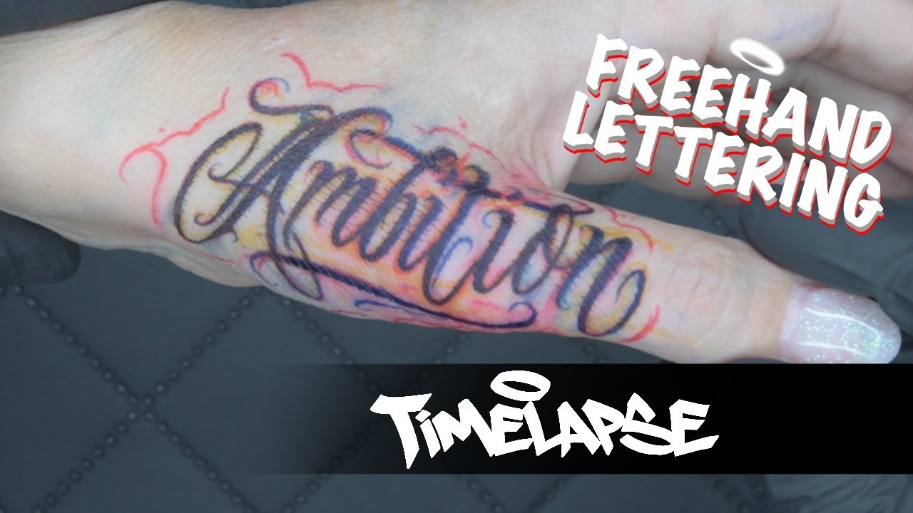 FREEHAND LETTERING PROCESS | JJ INK - YouTube