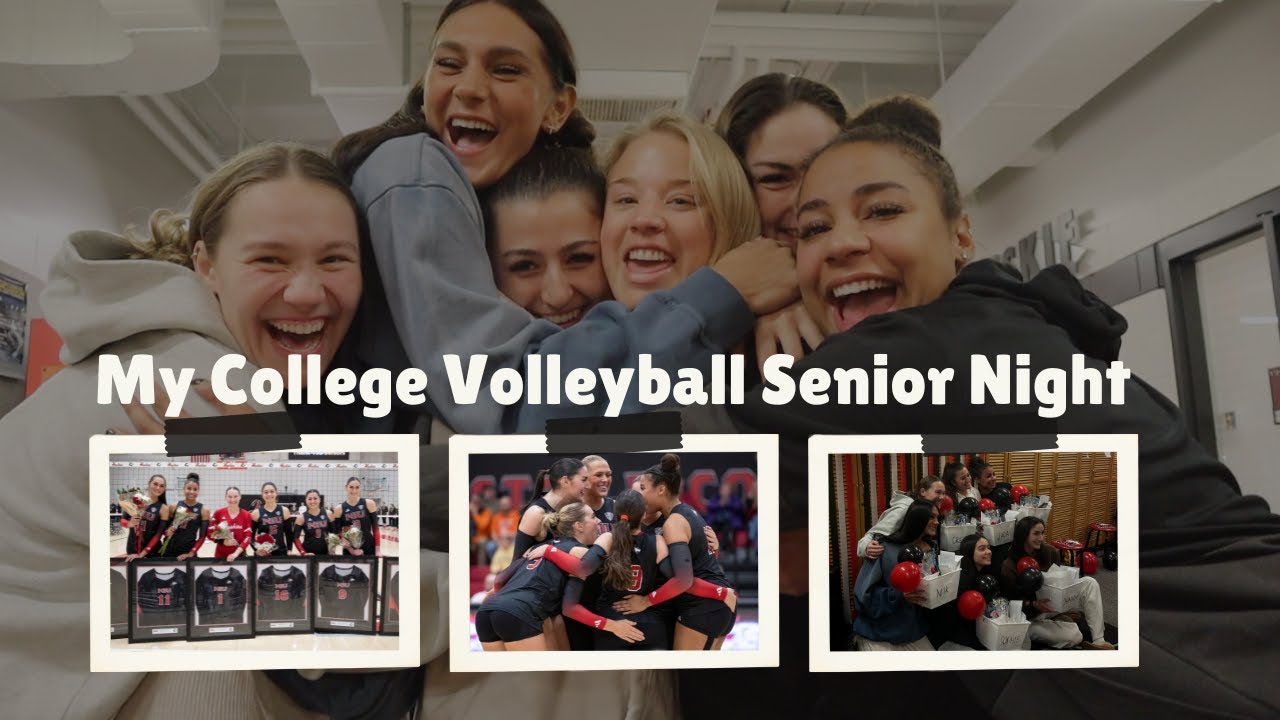 My College Volleyball Senior Night - YouTube