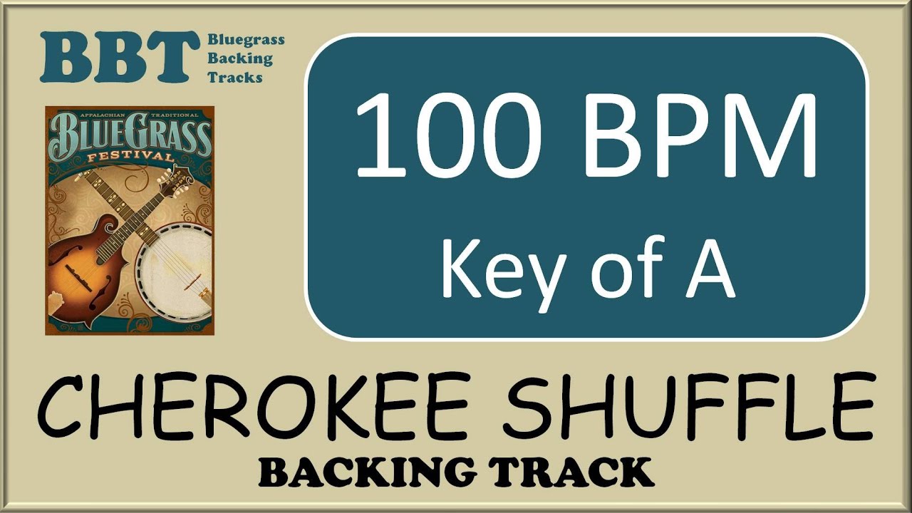 Cherokee Shuffle bluegrass backing track - YouTube
