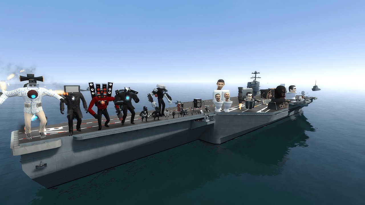 The Skibidi gang hid from me on a ship in the ocean, and I found them ...