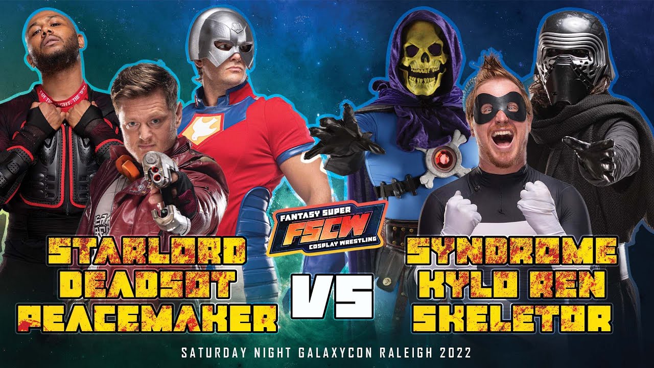 Cosplay Wrestling! Peacemaker, Star-Lord & Deadshot Vs Skeletor, Kylo ...