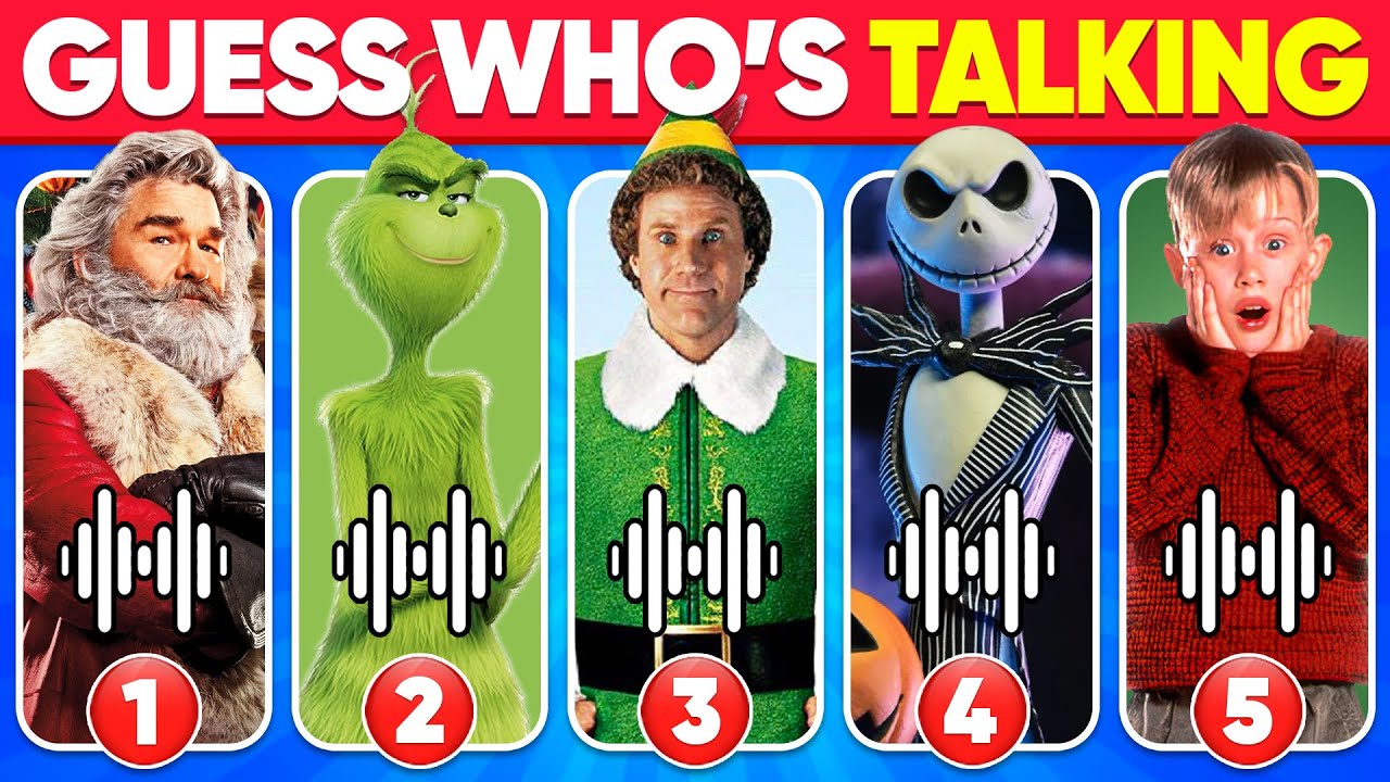Guess the Christmas Character by the Voice 🔊🎅🎄The Grinch, Santa, Home ...