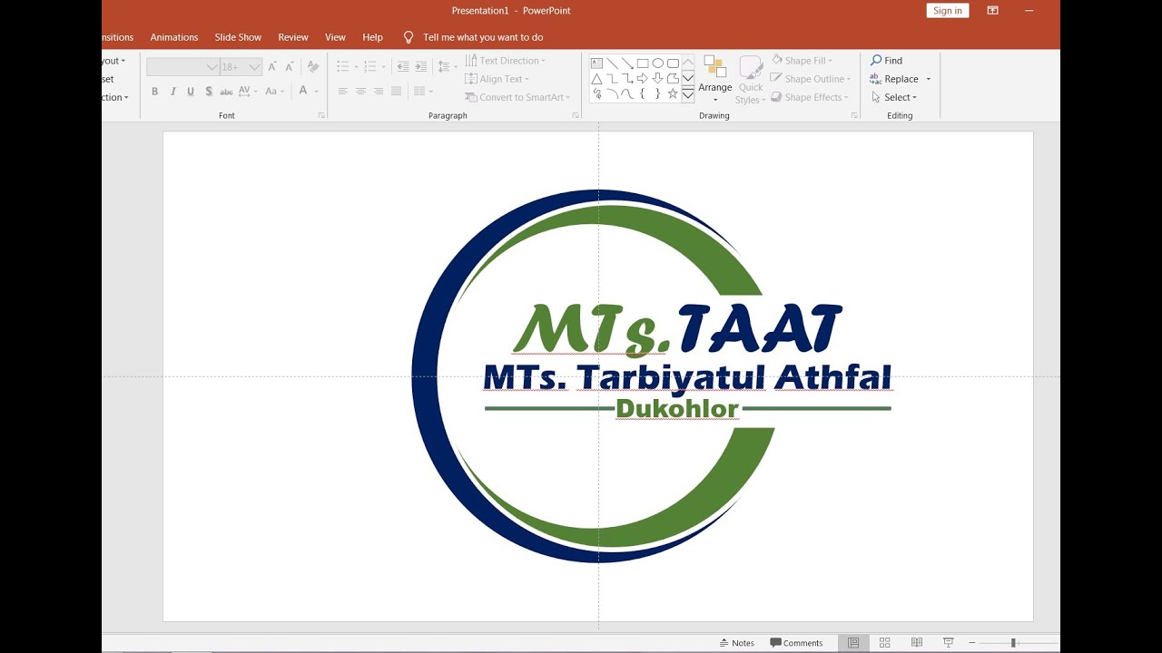 Membuat Logo Sederhana Di PowerPoint - YouTube