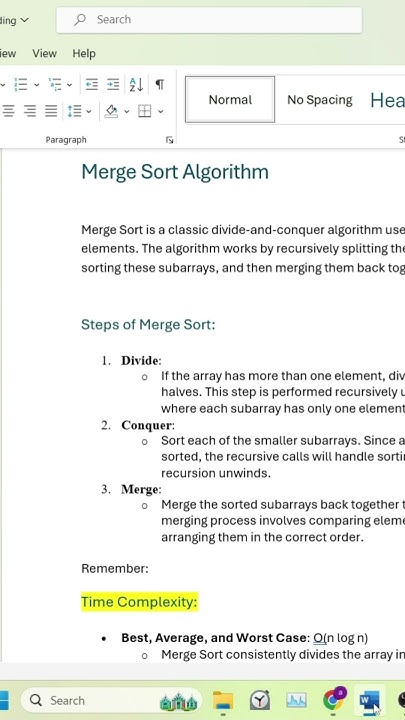 🚀 Merge Sort Algorithm Explained in 60 Seconds: Quick & Easy Visual Guide #shorts #youtubeshorts ...